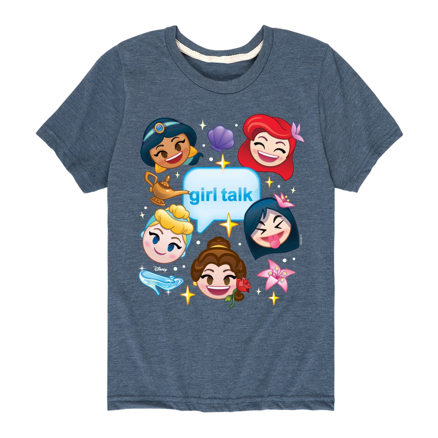 Disney Emoji - Princess Girl Talk - Toddler And Youth Short Sleeve ...