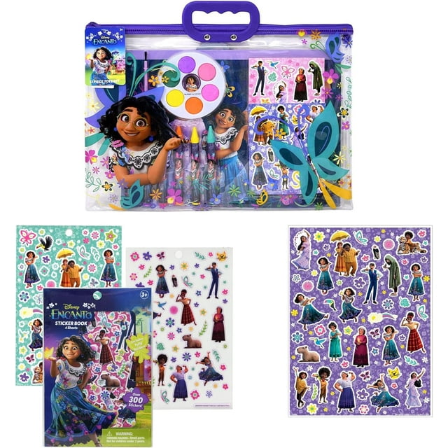 Disney Encanto 12 Piece Art Set with Watercolor Paint, Brush, Sketch ...