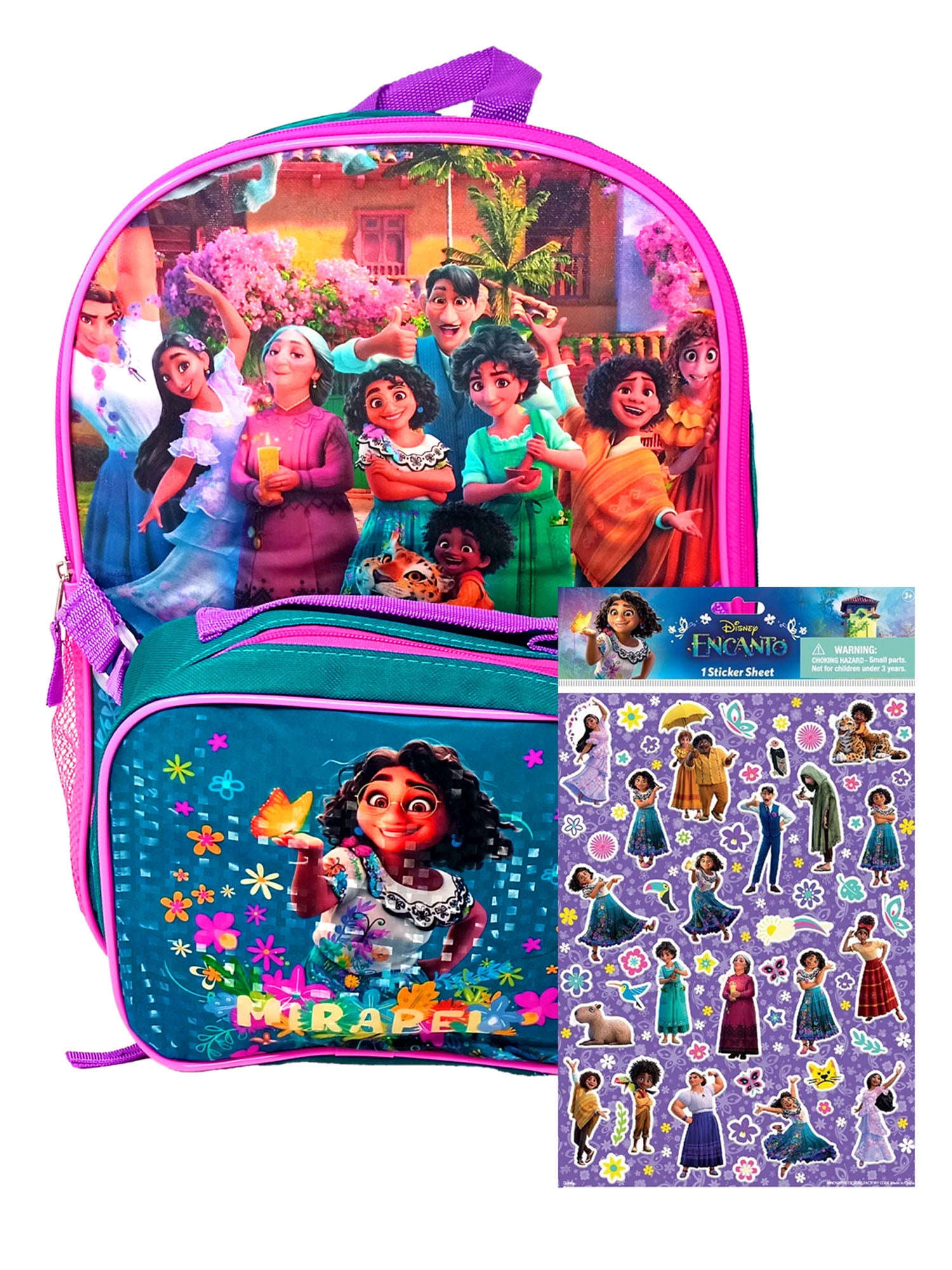 Disney Encanto Backpack, Insulated Lunch Bag & 3D Stickers Girls School ...