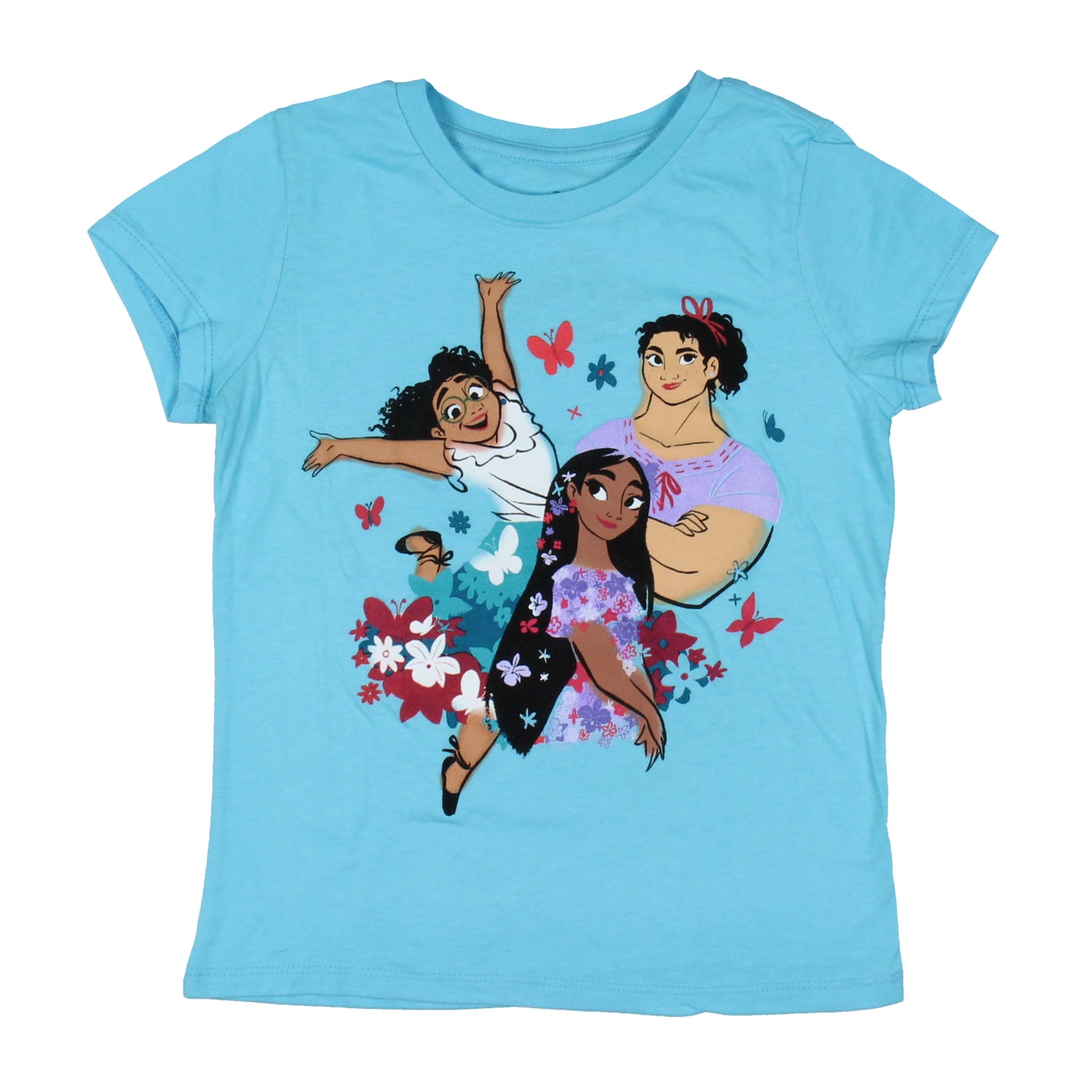 Disney Encanto Girls' Mirabel Luisa Isabela Flowers Graphic Print T ...