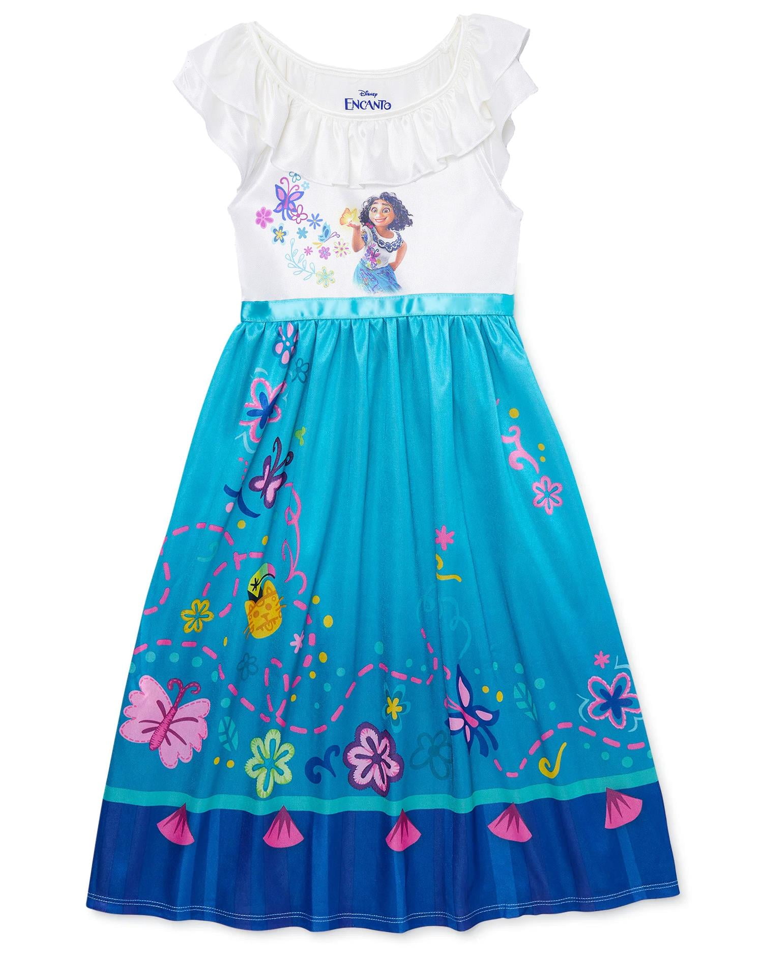 Disney Encanto Girls Nightgown Pajama, Mirabel Fantasy Sleepshirt Set ...