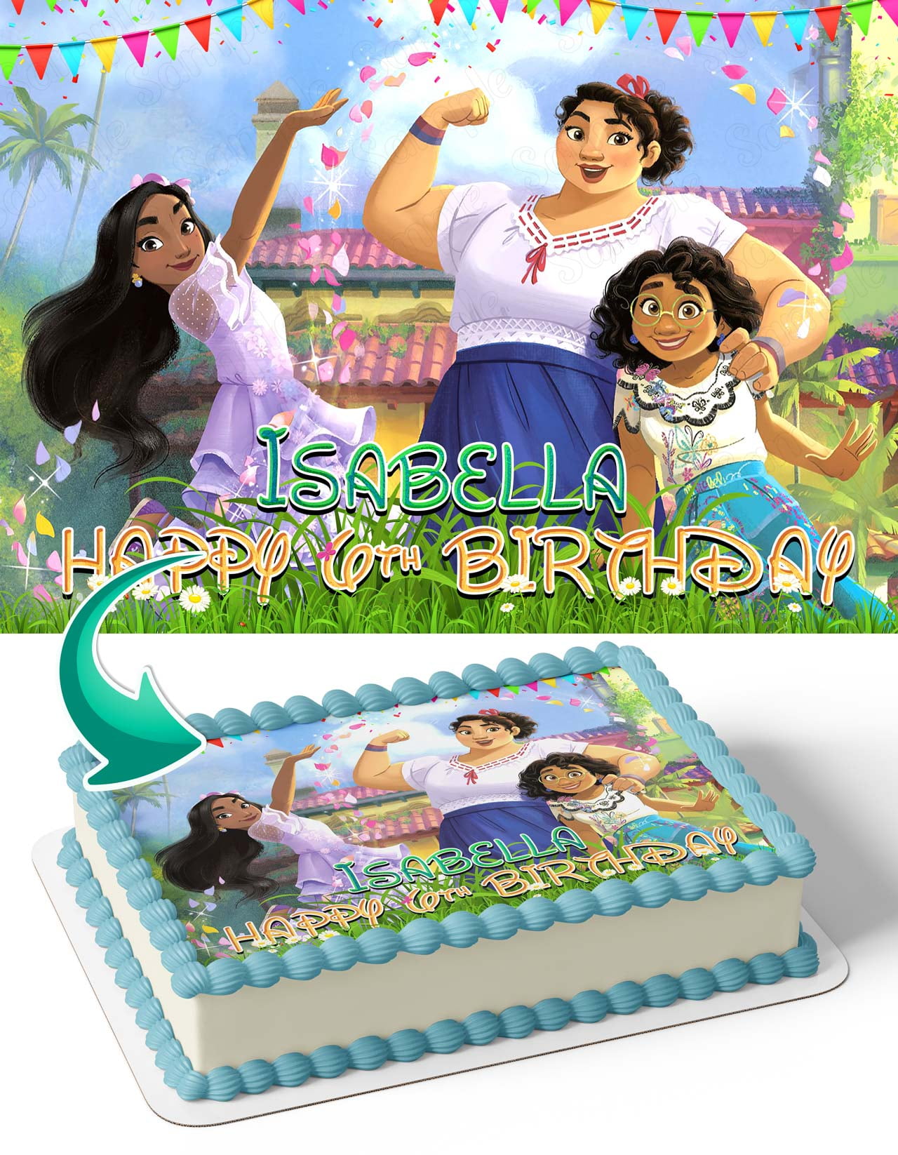 Disney Encanto Isabel VI Edible Image Cake Topper Personalized Birthday ...