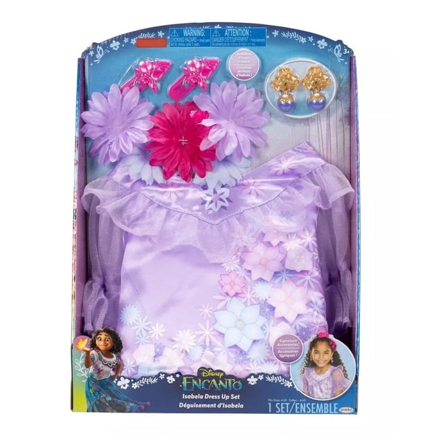 Disney Encanto Isabela Dress Up Costume Set with Flower Crown ...