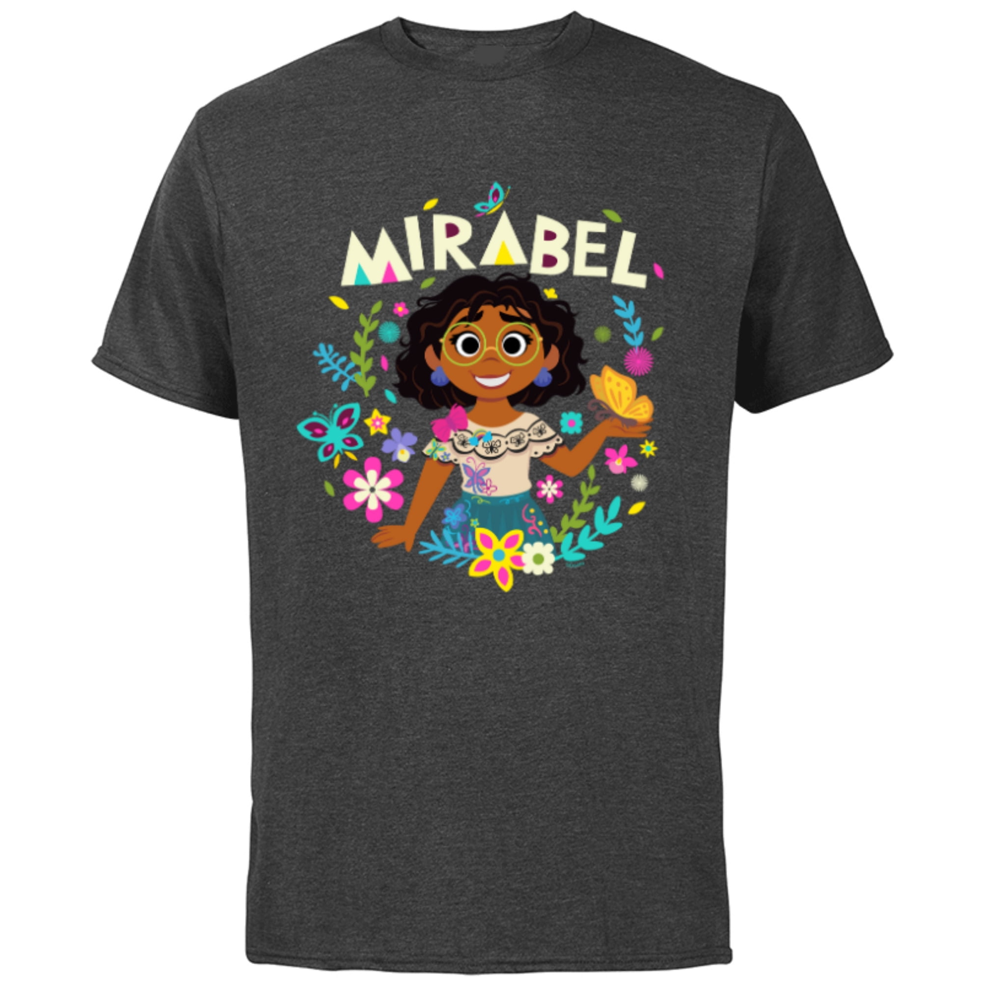 Disney Encanto Mirabel Madrigal Floral - Short Sleeve Cotton T-Shirt for Adults - Customized ...