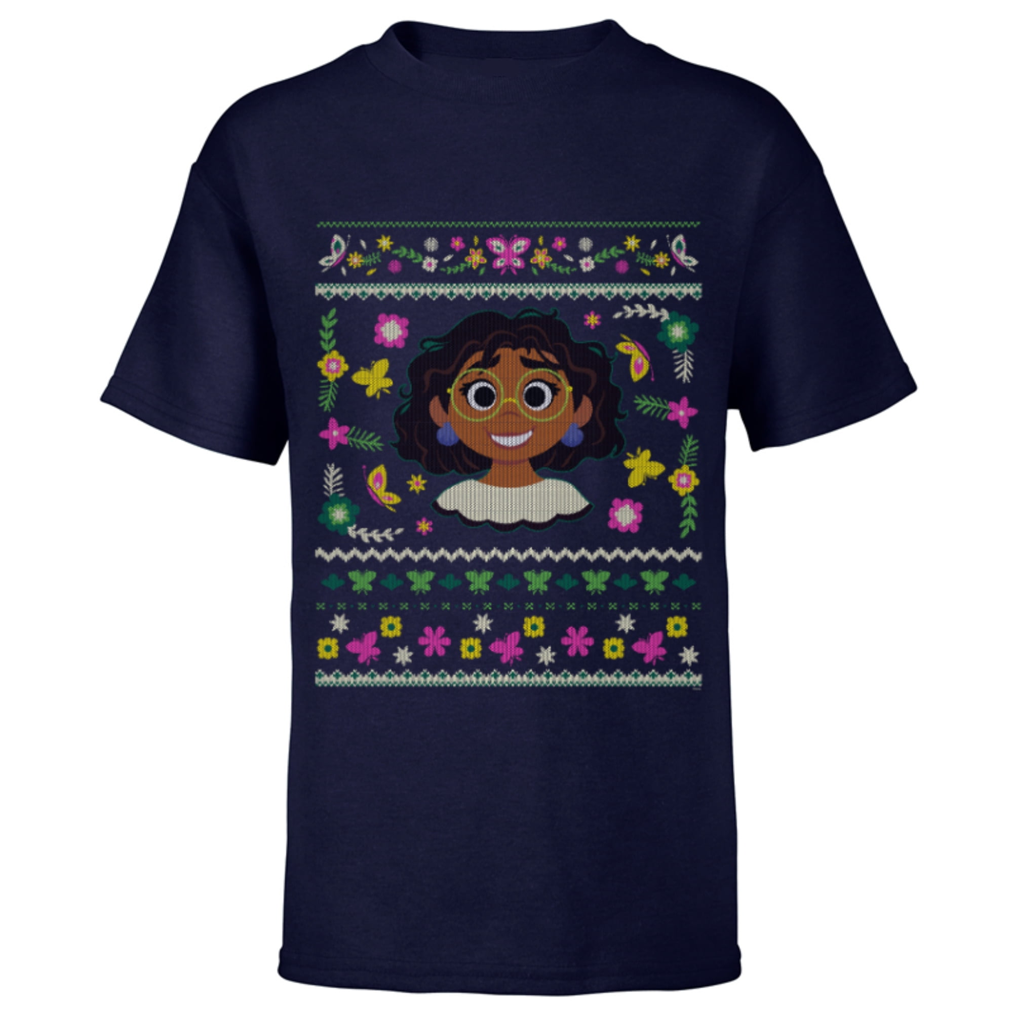 Disney Encanto Mirabel Madrigal Ugly Christmas Sweater - Short Sleeve T-Shirt for Kids ...