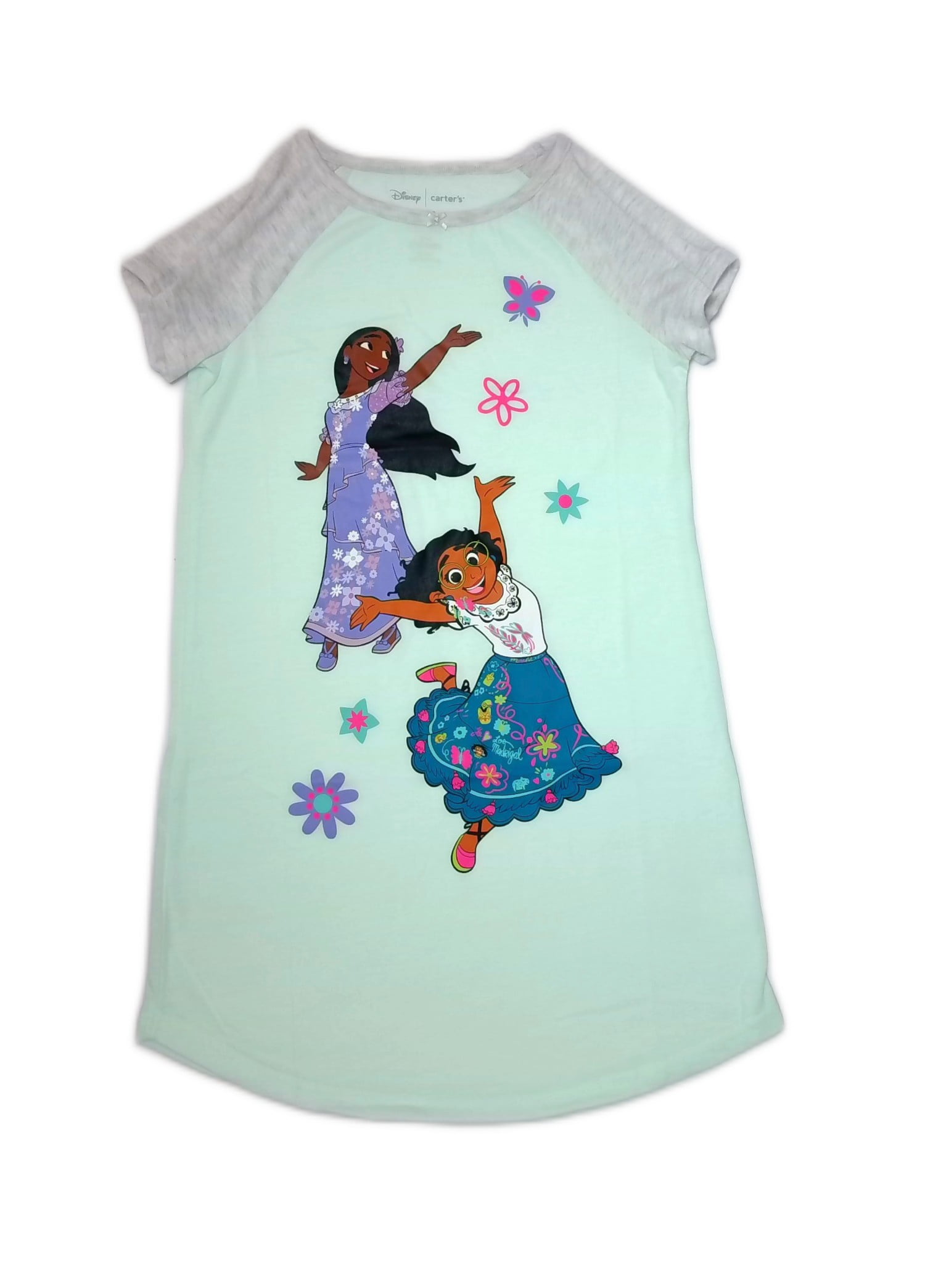 Disney Encanto Mirabel and Isabela Girl's Short-Sleeved Nightgown, Gown ...