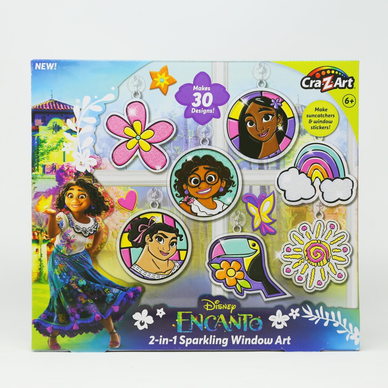 Disney Encanto Multicolor Sparkling Window Art Craft Kit, Unisex Child ...