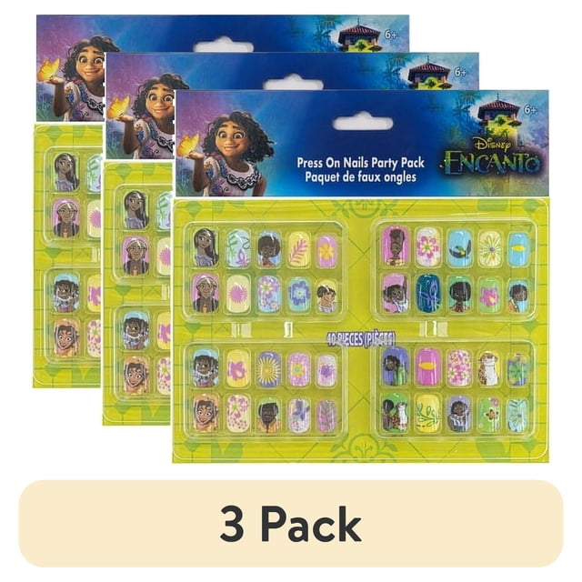 (3 pack) Townley Girl Disney Encanto 40 Piece Press-on Nails Set for ...