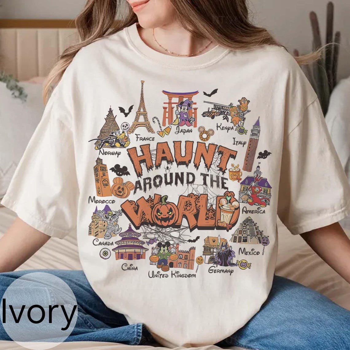 Disney Epcot Haunt Around The World Halloween T-shirt, Disney Family ...