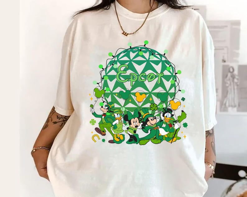 Disney Epcot St Patrick's Day Tour Mickey And Friends T-shirt, Disney ...