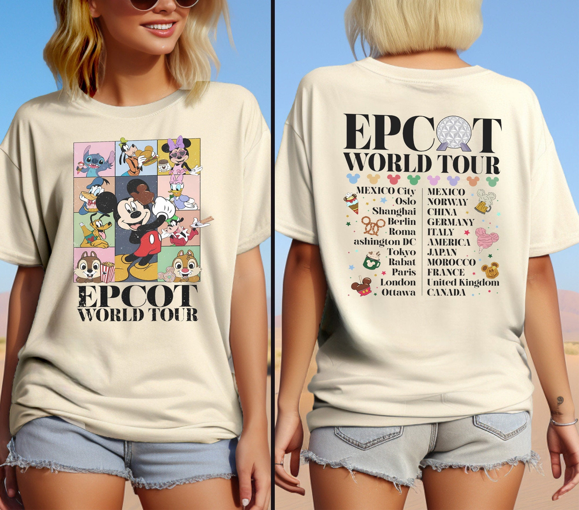 Disney Epcot World Tour 2026 Shirt, Mickey Drink Around The World Shirt ...