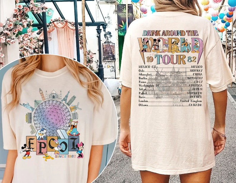 Disney Epcot World Tour Comfort Colors Shirt, Disney Epcot Shirt ...