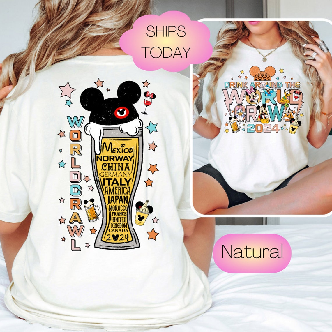 Disney Epcot World Tour Shirt, Retro Disney Epcot Shirt, Mickey And ...