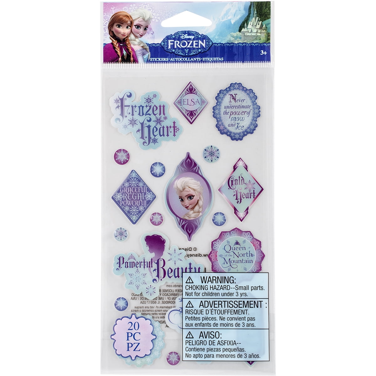 Disney Epoxy Stickers-Frozen Elsa Phrase - Walmart.com