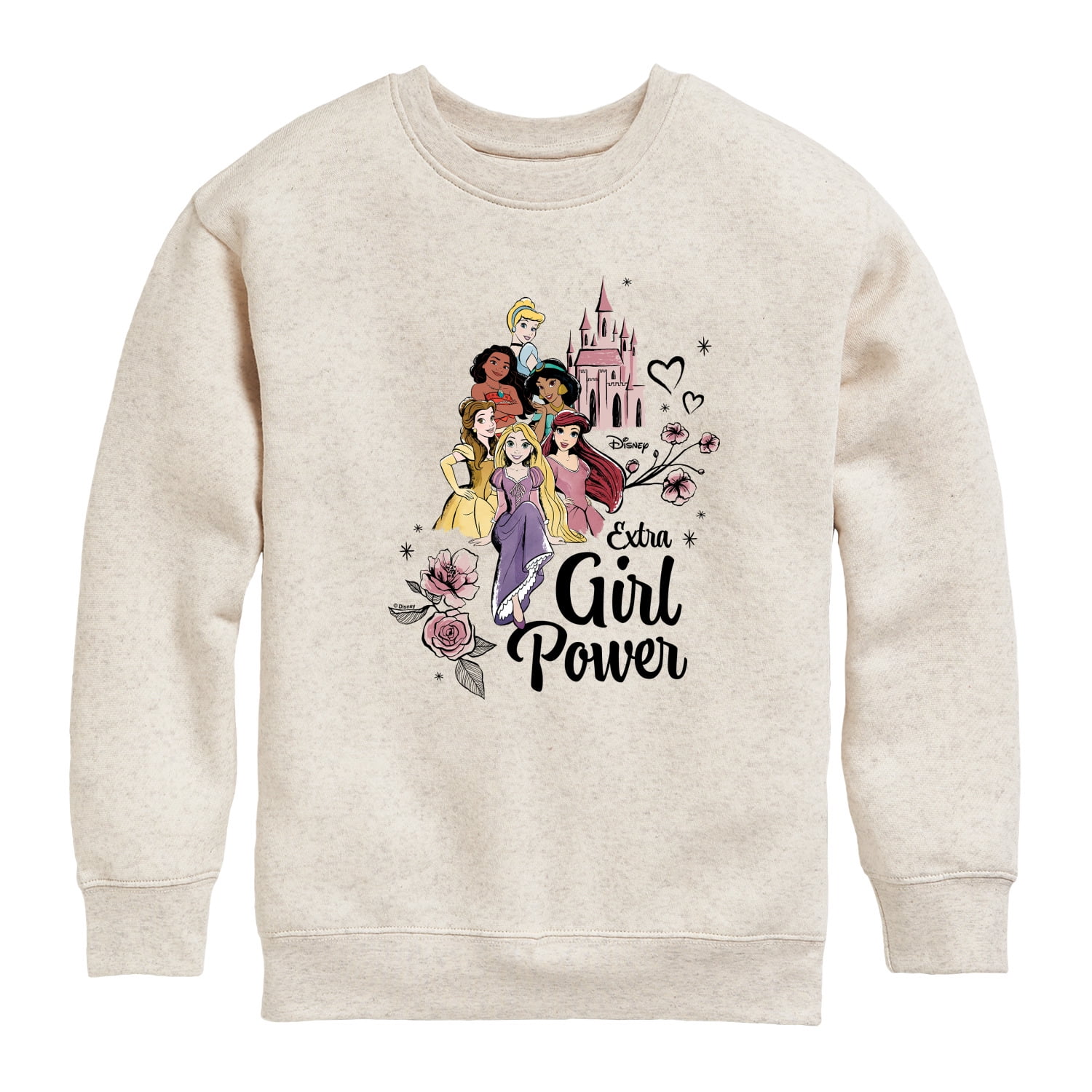 Disney - Extra Girl Power - Toddler & Youth Crewneck Fleece Sweatshirt ...