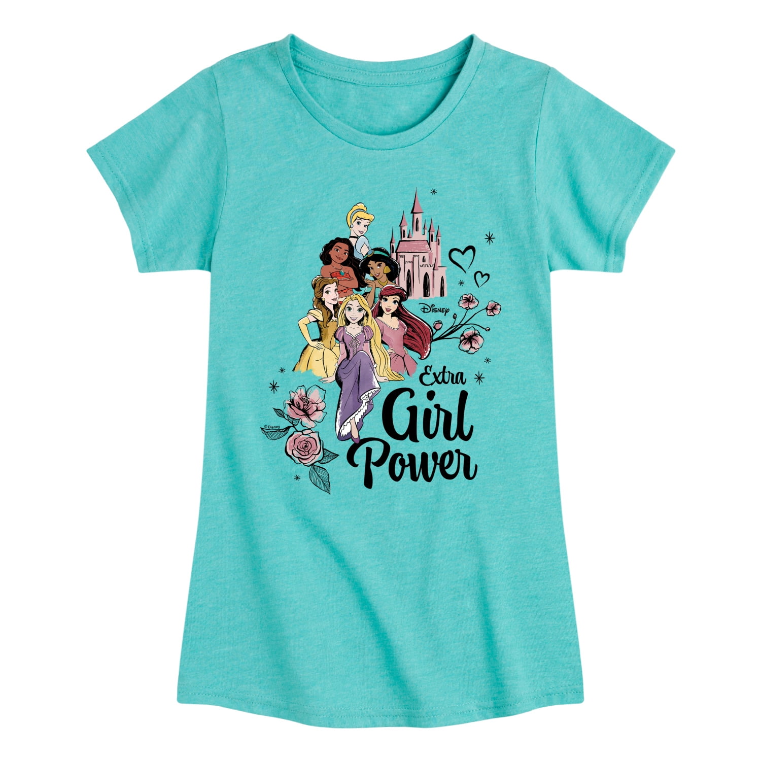 Disney - Extra Girl Power - Toddler & Youth Girls Short Sleeve Graphic ...