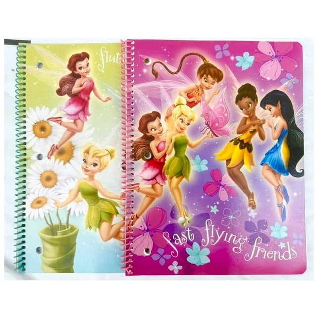 Disney Fairies Set 2 pack Spiral Notebooks (assorted design) - Walmart.com