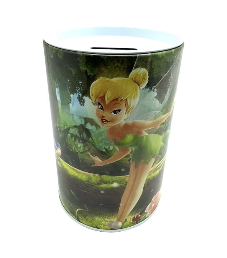 Disney Fairies Tinker Bell Metal Cylinder Tin Coin Bank - Walmart.com