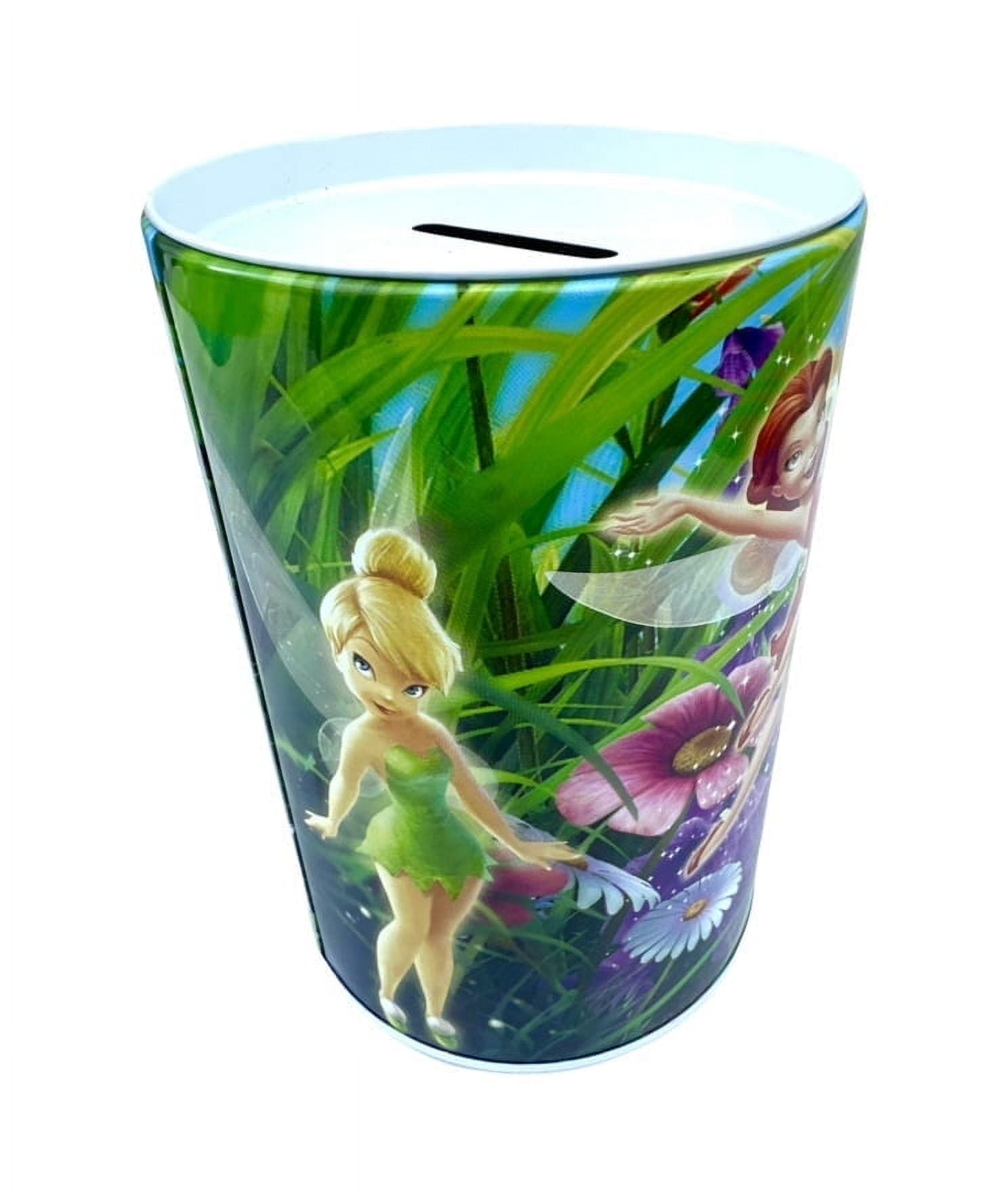 Disney Fairies Tinker Bell Metal Cylinder Tin Coin Bank - Walmart.com