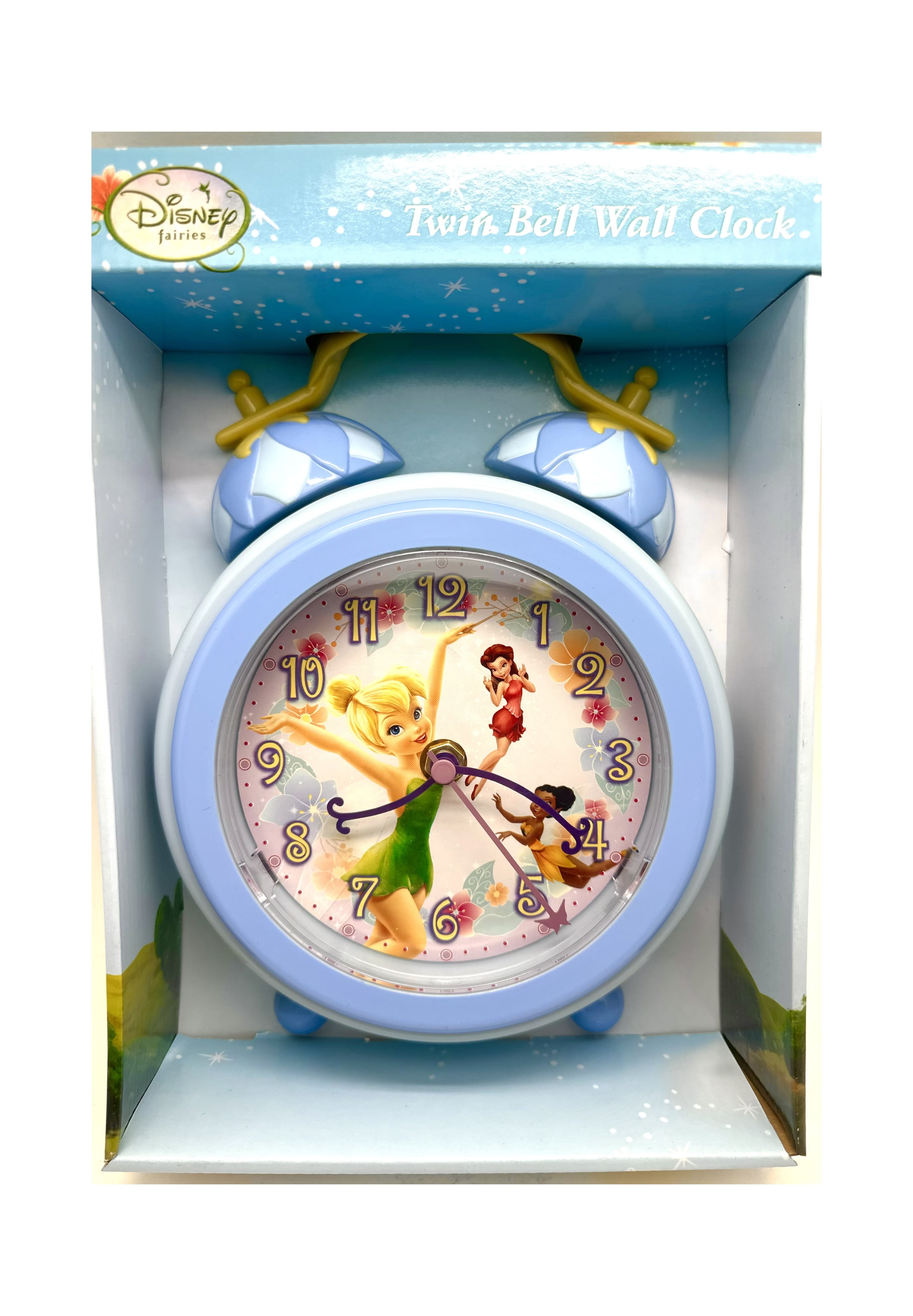 Disney Fairies Tinker Bell Twin Bell Wall Clock - Walmart.com