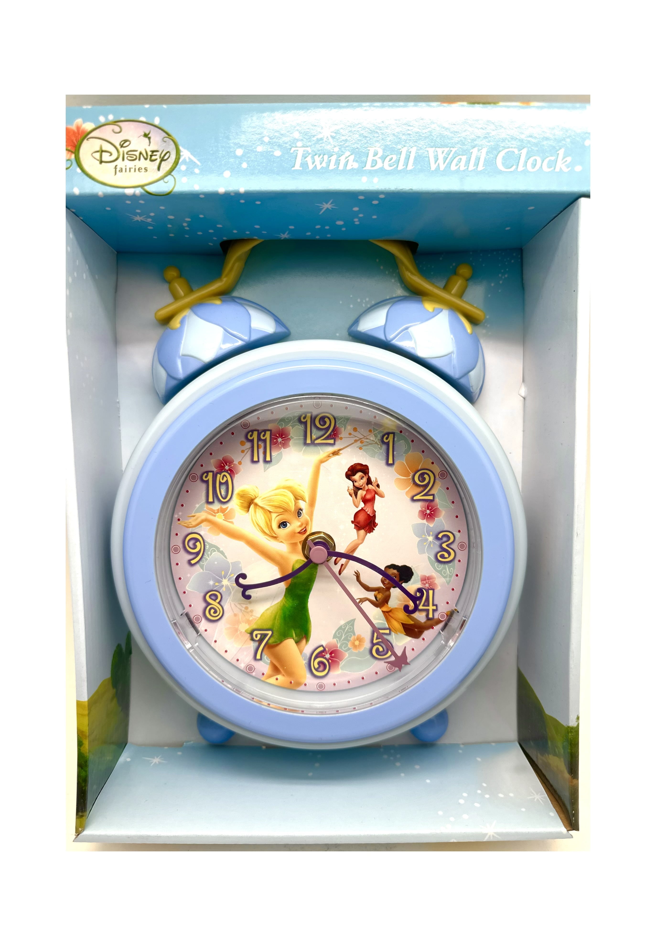 Disney Fairies Tinker Bell Twin Bell Wall Clock - Walmart.com