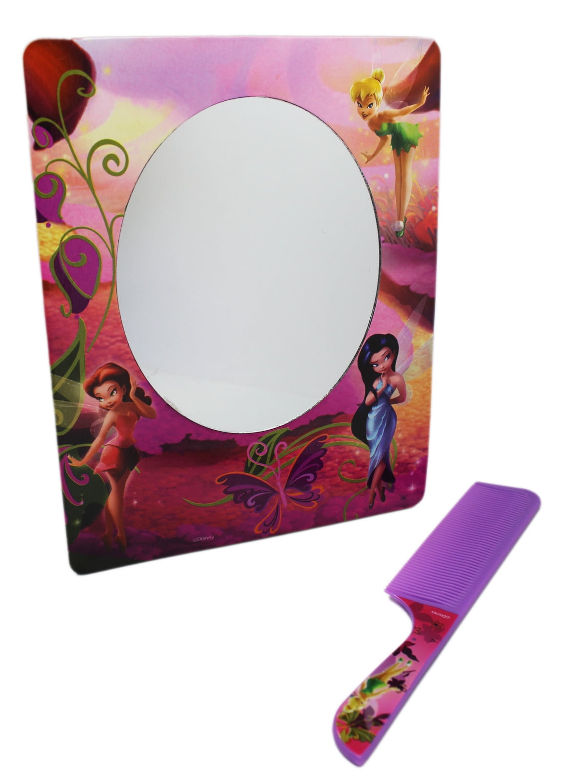 Disney Fairies Tinkerbell Comb And Mirror Set ( 2pcs Set) - Walmart.com