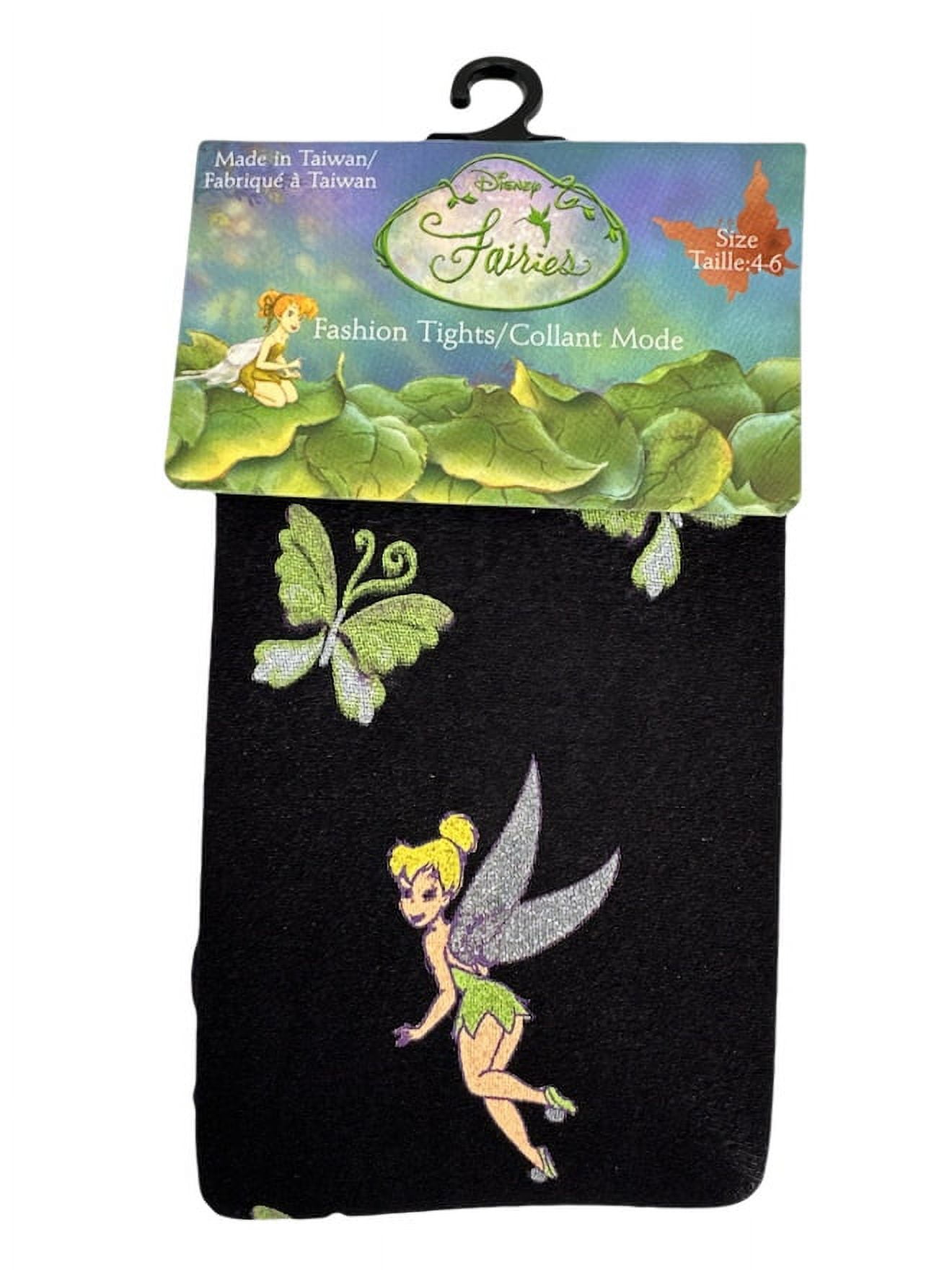 Disney Fairy Tinker Bell girl's black tights (size 4-6) - Walmart.com