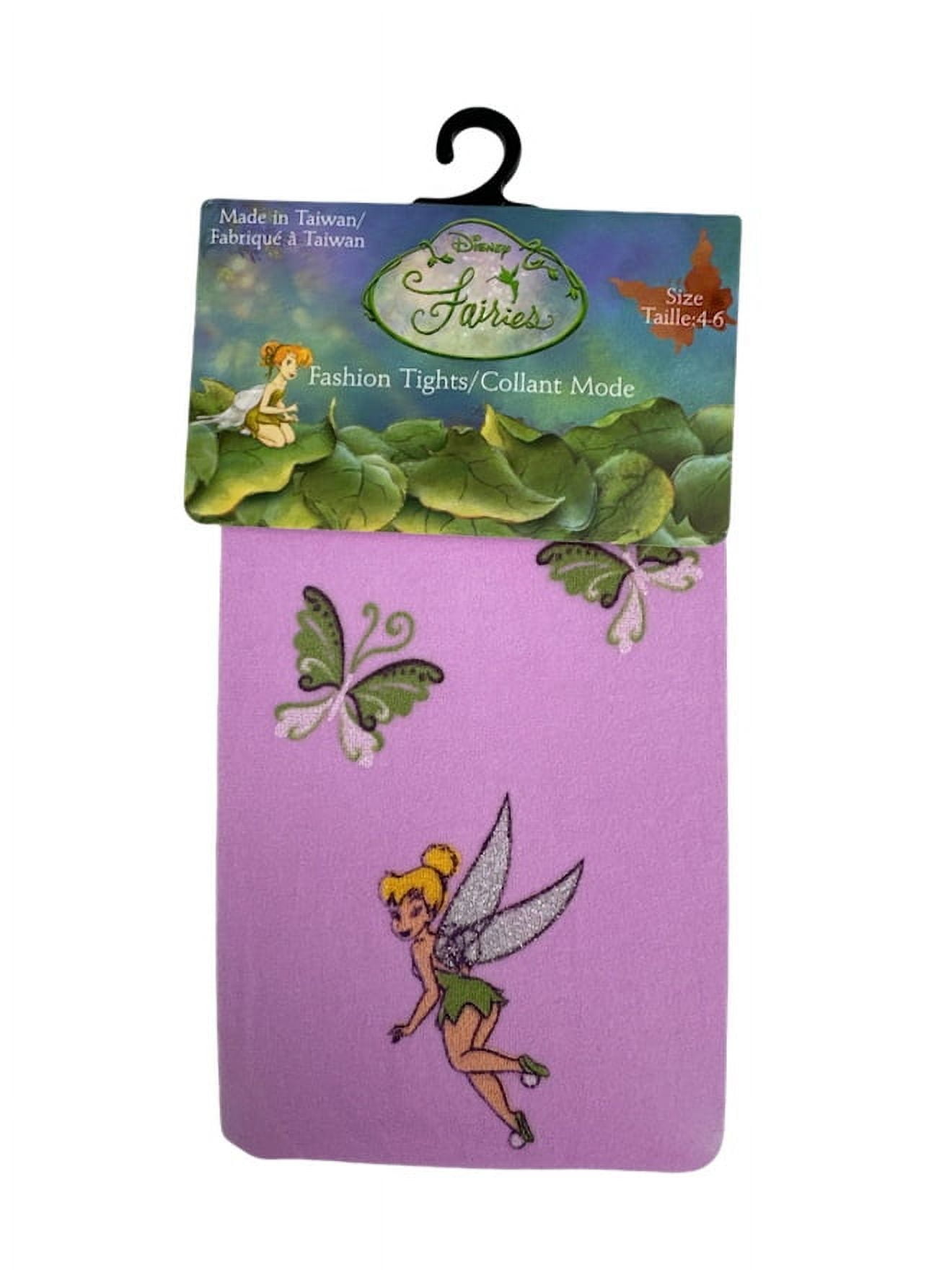 Disney Fairy Tinker Bell girl's pinkish purple tights (size 4-6 ...