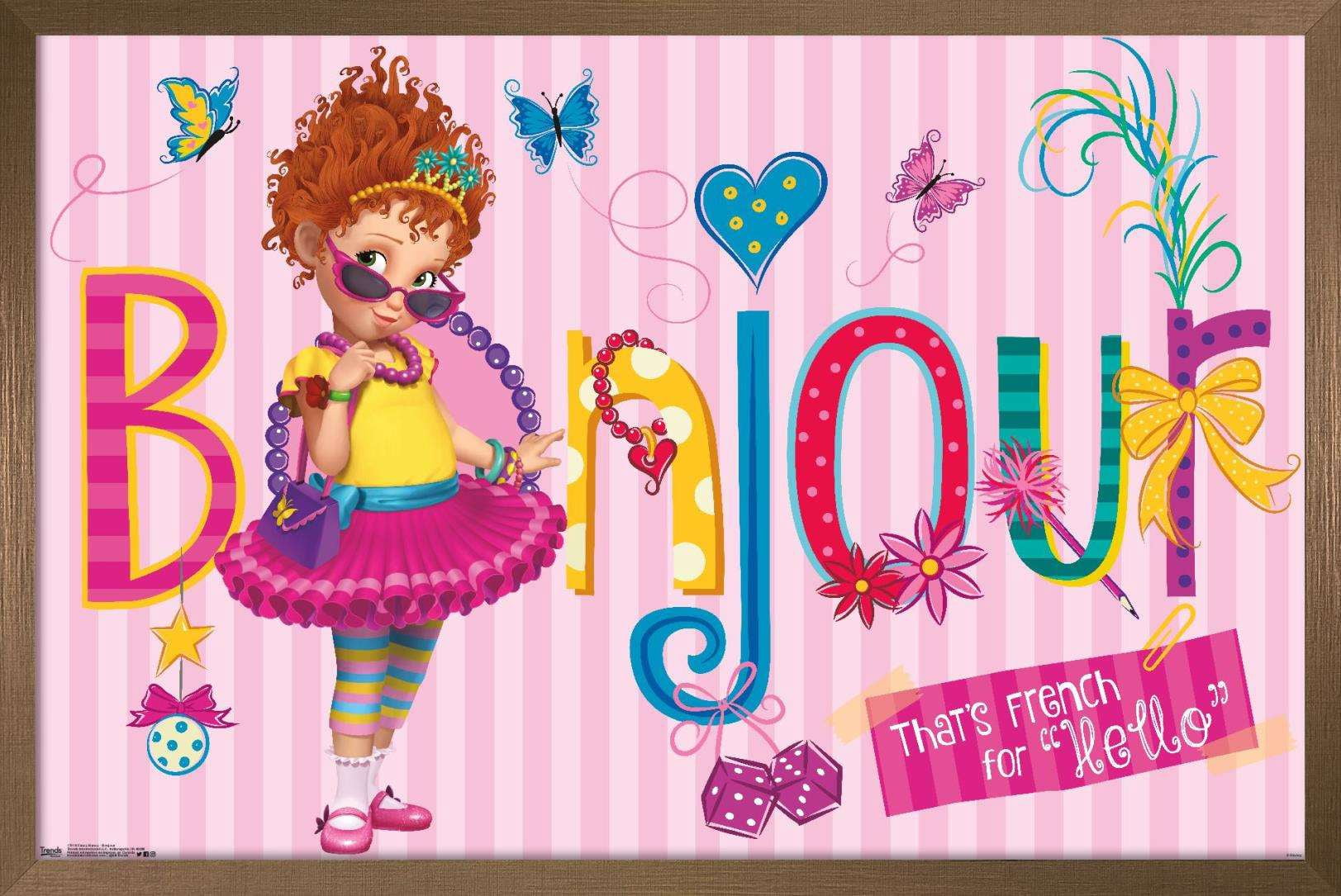 Disney Fancy Nancy - Bonjour Wall Poster, 14.725" x 22.375", Framed ...