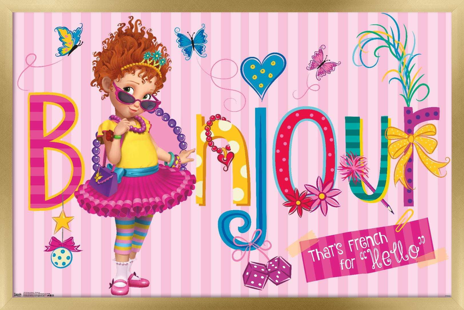 Disney Fancy Nancy - Bonjour Wall Poster, 22.375" x 34", Framed ...