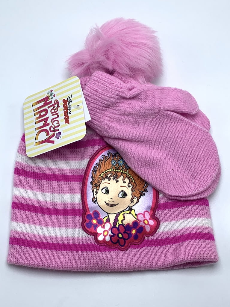 Disney Fancy Nancy Hat w/Mittens Set Toddler Girls Age 2-4 Pink ...