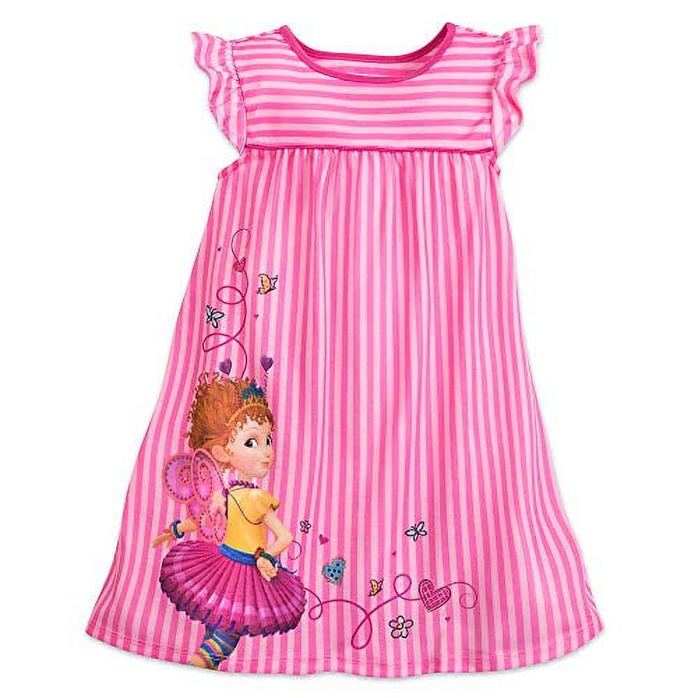 Disney Fancy Nancy Striped Pink Nightgown, Nightshirt for Girls Size 4 ...
