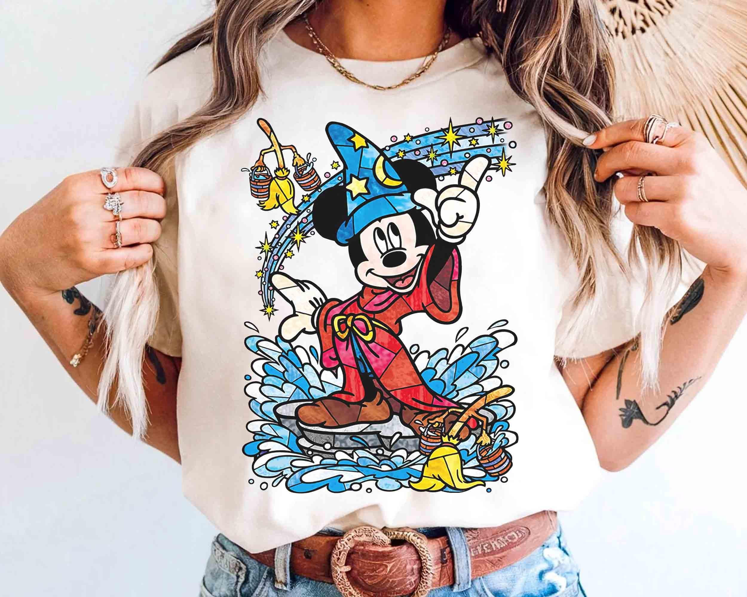 Disney Fantasia Sorcerer Mickey Mouse Magic Wizard Retro Shirt, Magic ...