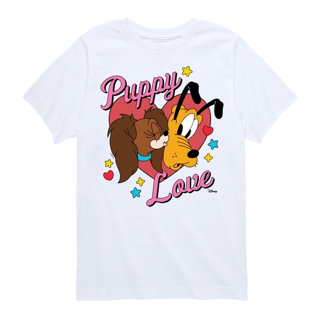 Disney - Fifi And Pluto Puppy Love - Toddler & Youth Short Sleeve ...