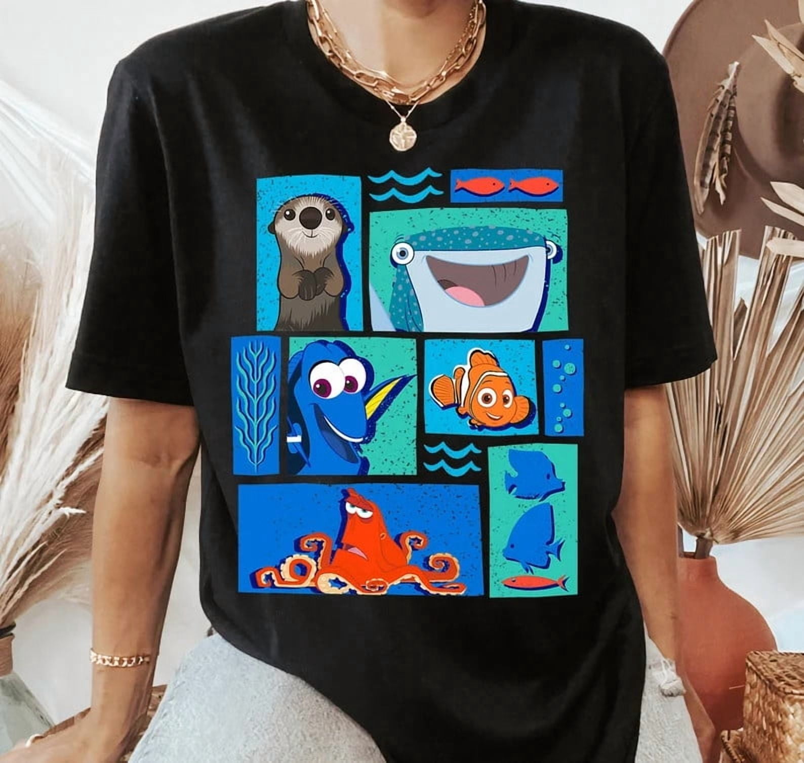 Disney Finding Dory Characters Finding Nemo Disneyland Family T-Shirt ...