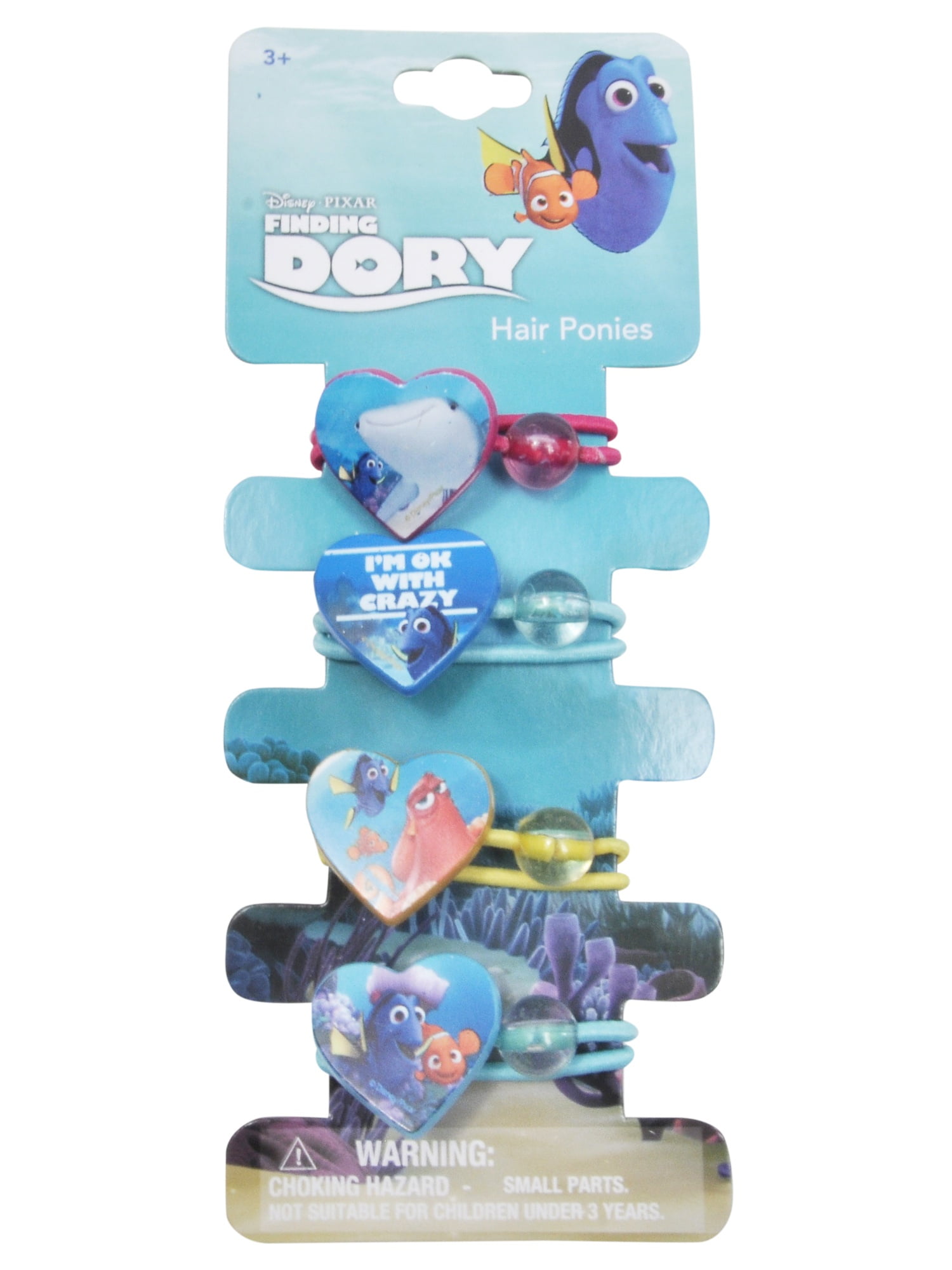 Disney Finding Dory Child Multicolor, Blue Hair Ties 4-Pack - Walmart.com