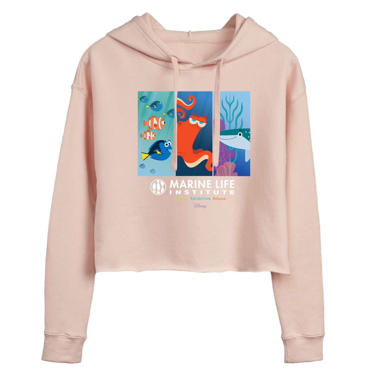 Disney Finding Dory - Marine Life Institute - Juniors Cropped Pullover ...