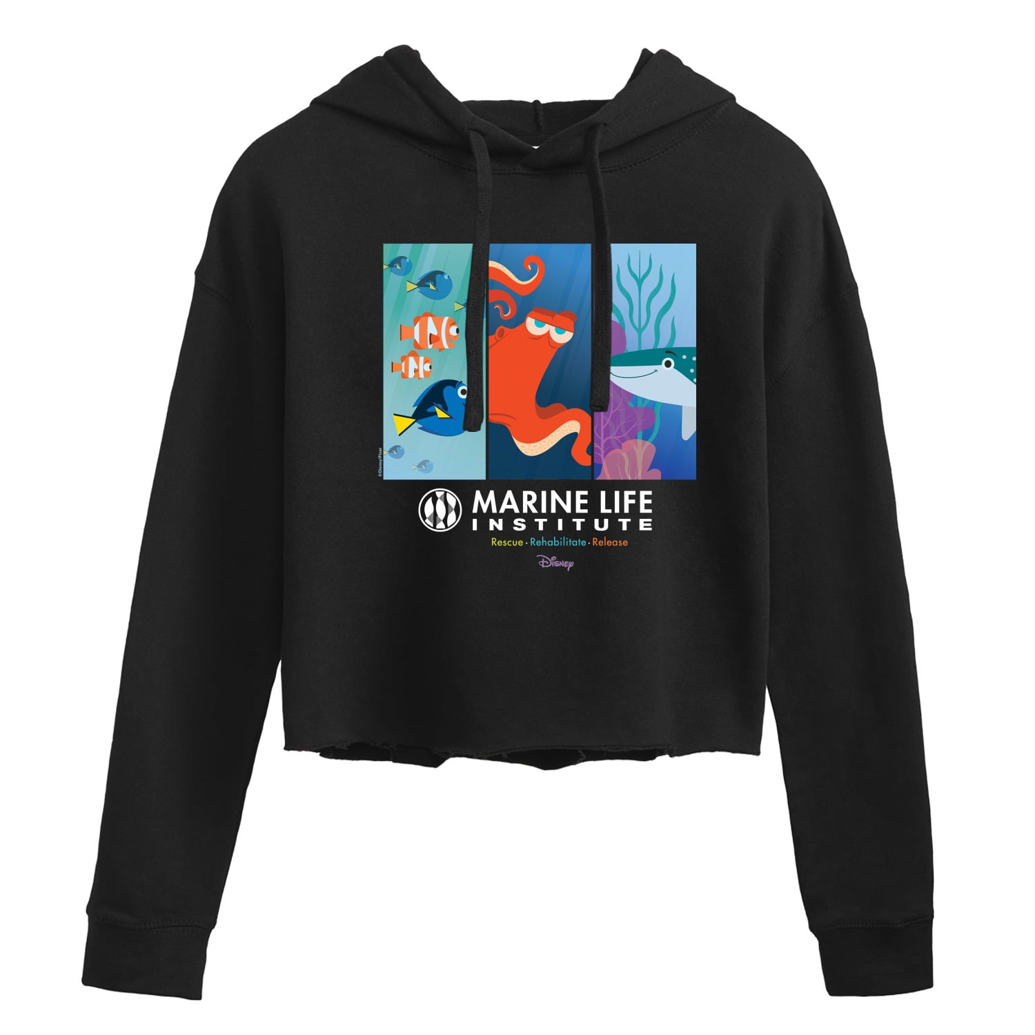 Disney Finding Dory - Marine Life Institute - Juniors Cropped Pullover ...
