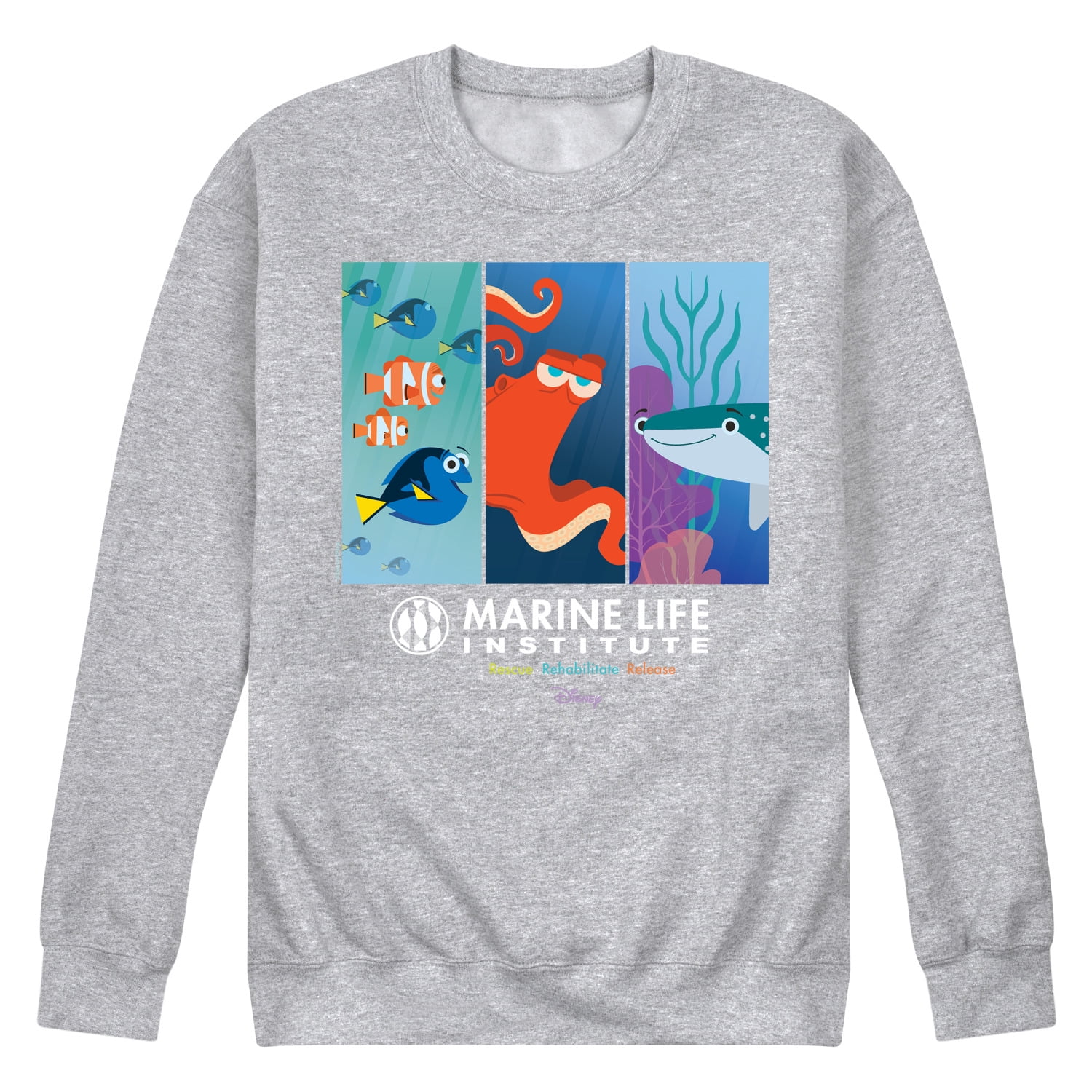 Disney Finding Dory - Marine Life Institute - Men's Crew Neck Fleece ...