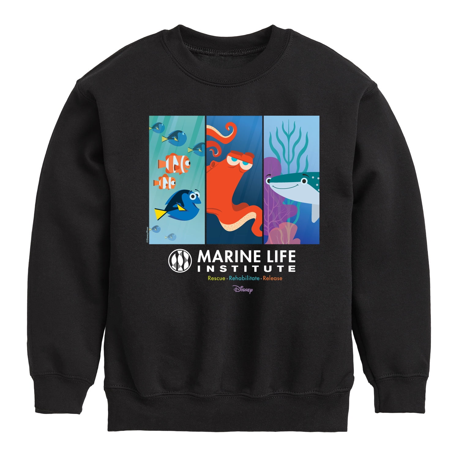 Disney Finding Dory - Marine Life Institute - Toddler & Youth Crewneck ...