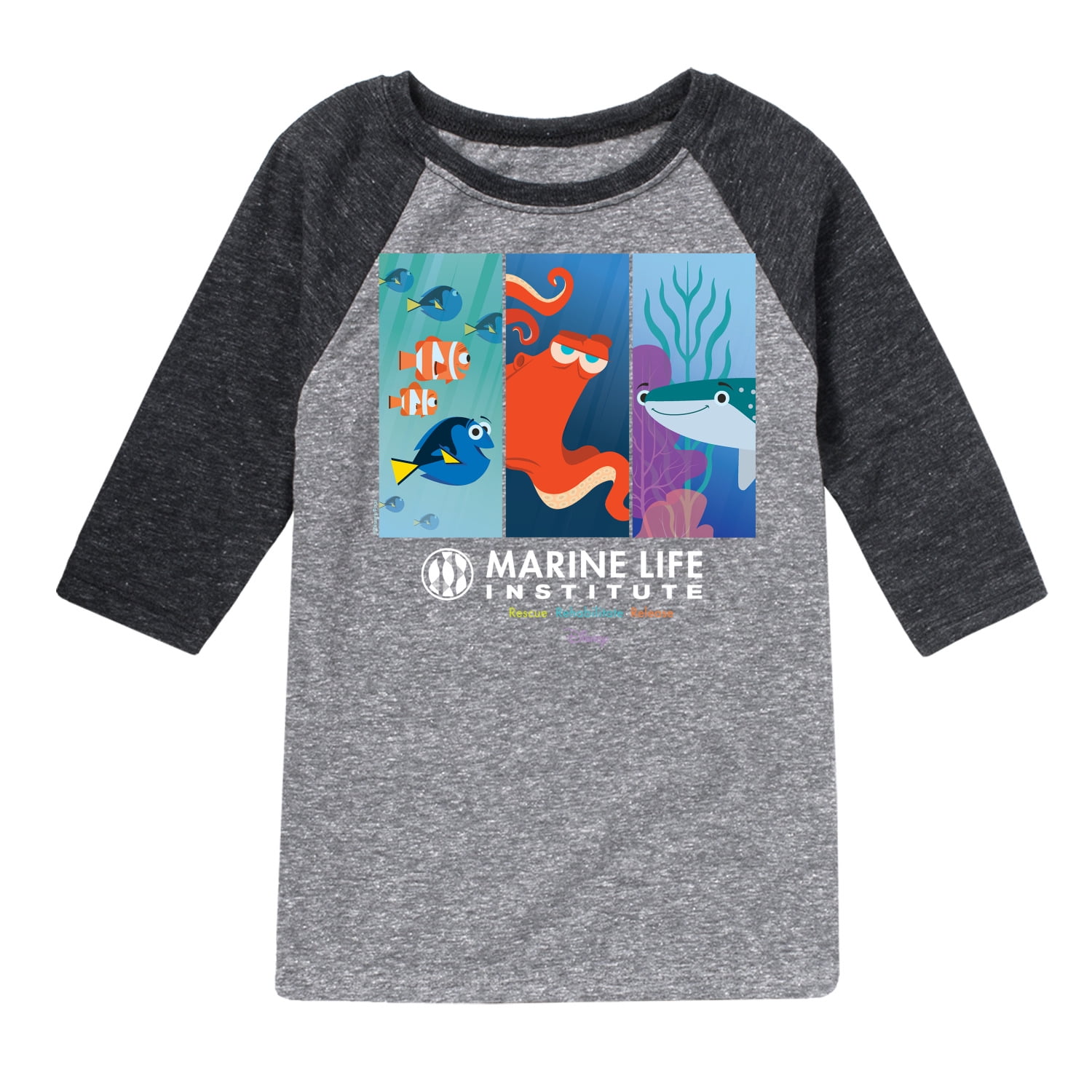 Disney Finding Dory - Marine Life Institute - Toddler & Youth Raglan ...