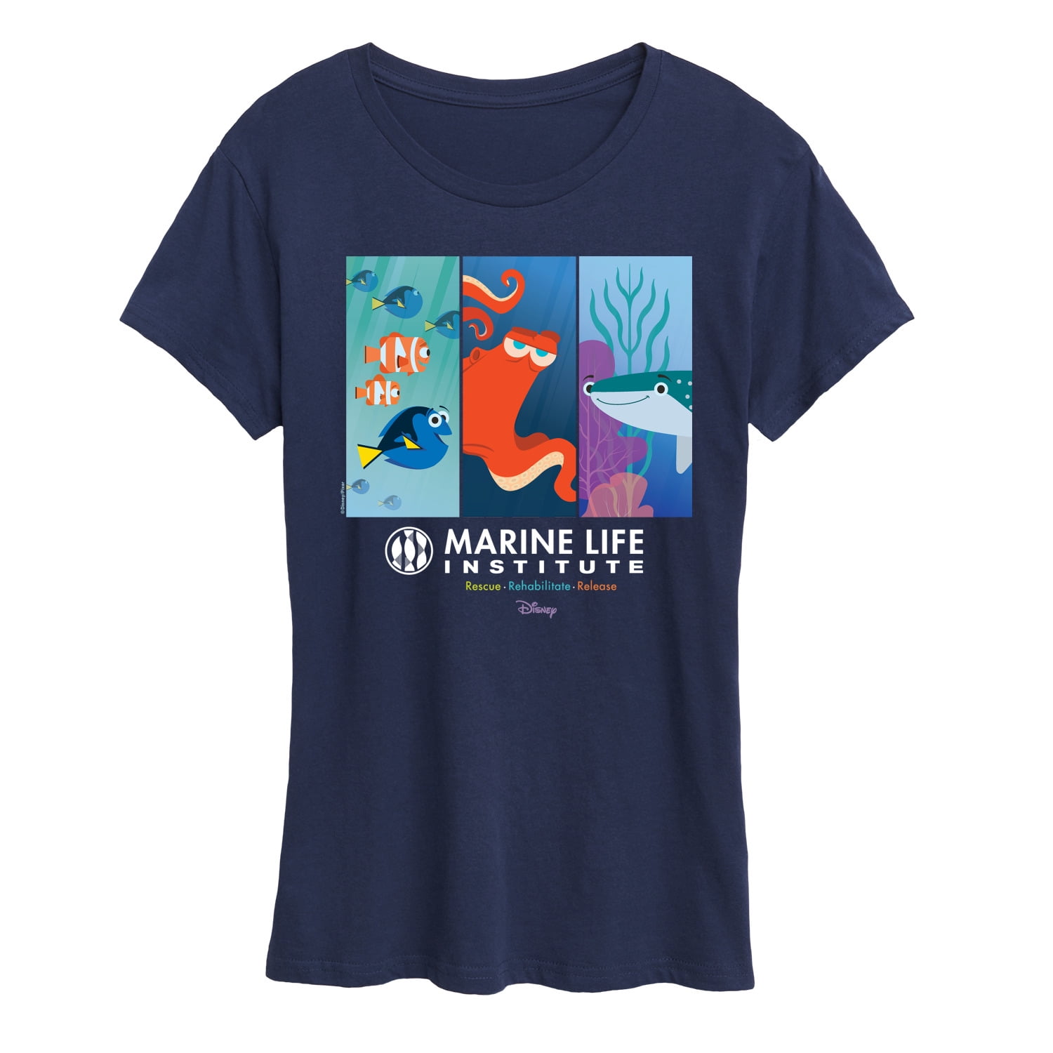 Disney Finding Dory - Marine Life Institute - Women's Short Sleeve ...