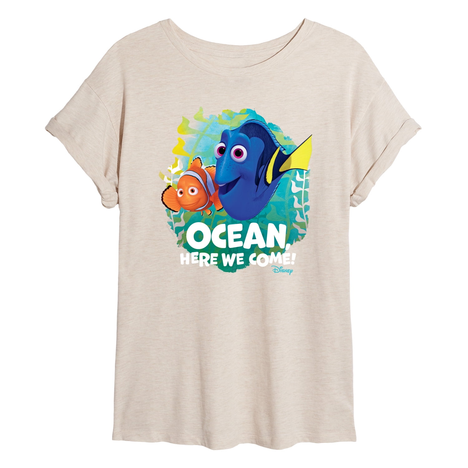 Disney Finding Dory - Ocean Here We Come - Juniors Ideal Flowy Muscle T ...