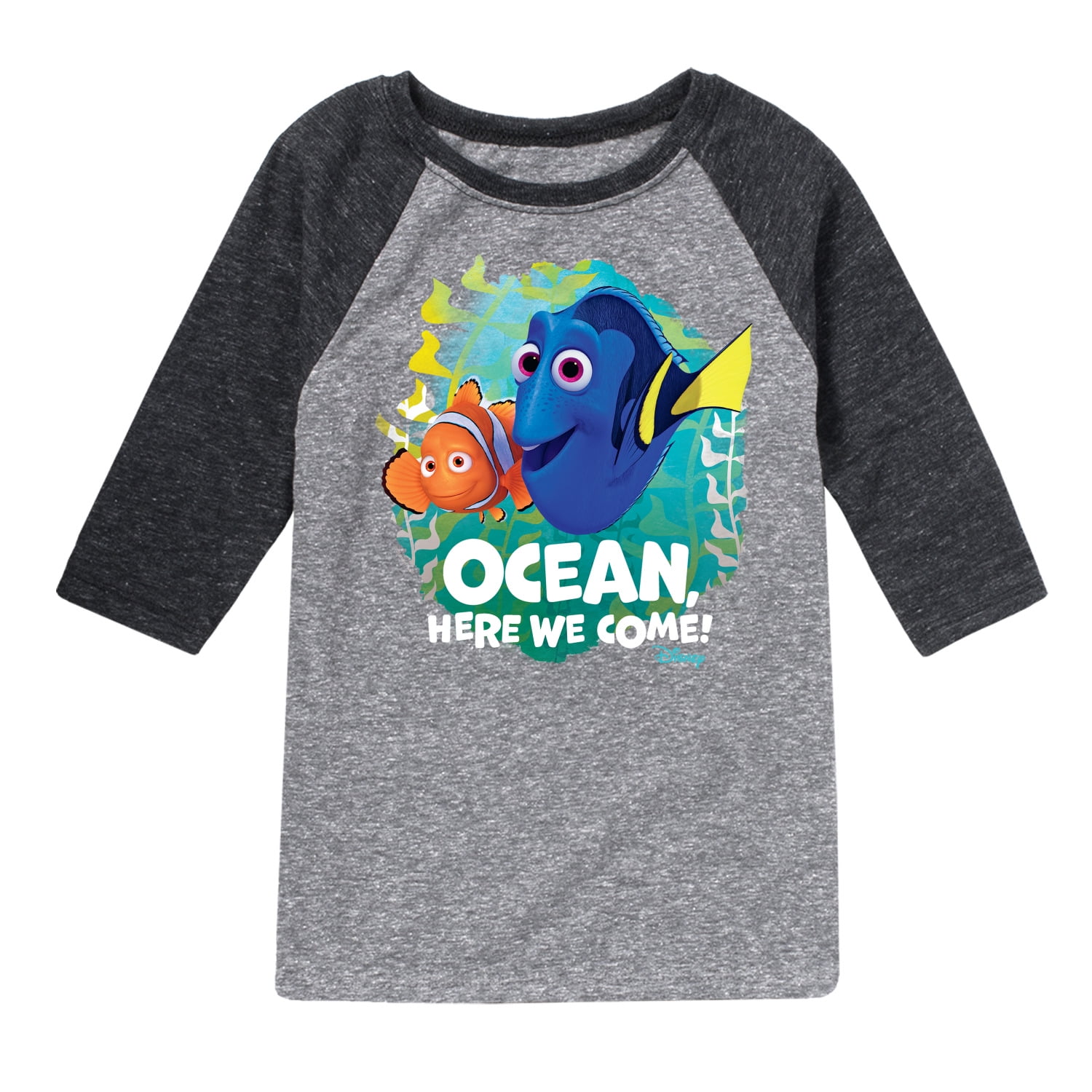 Disney Finding Dory - Ocean Here We Come - Toddler & Youth Raglan ...