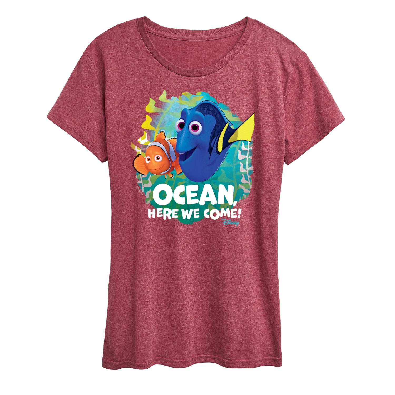 Disney Finding Dory - Ocean Here We Come - Women's Short Sleeve Graphic ...