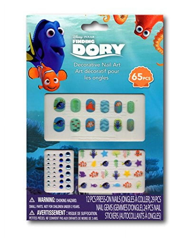 Disney Finding Dory Press On Nail Girls Beauty Accessory Playset - 65pc ...