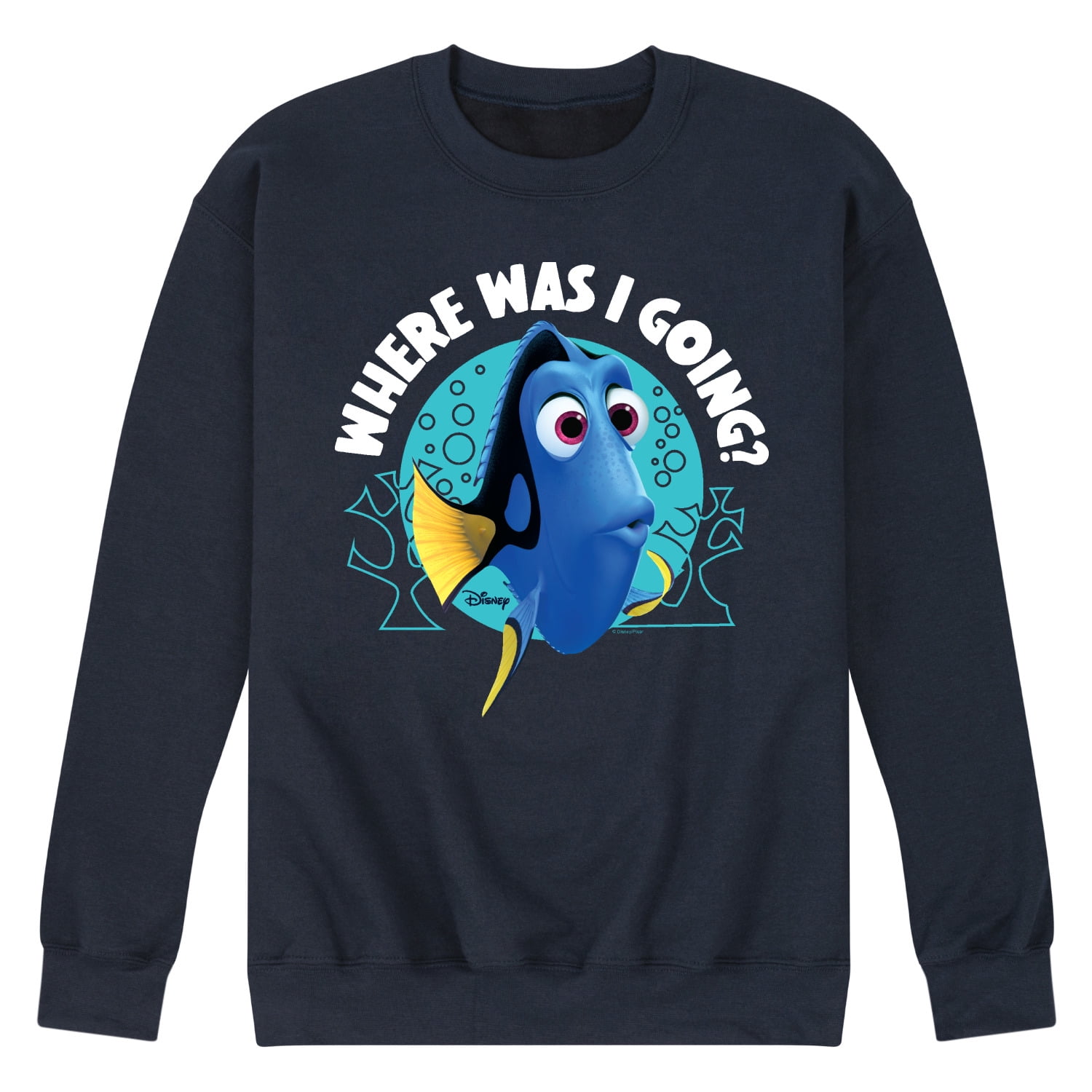 Disney Finding Dory - Where Was I Going - Men's Crew Neck Fleece ...