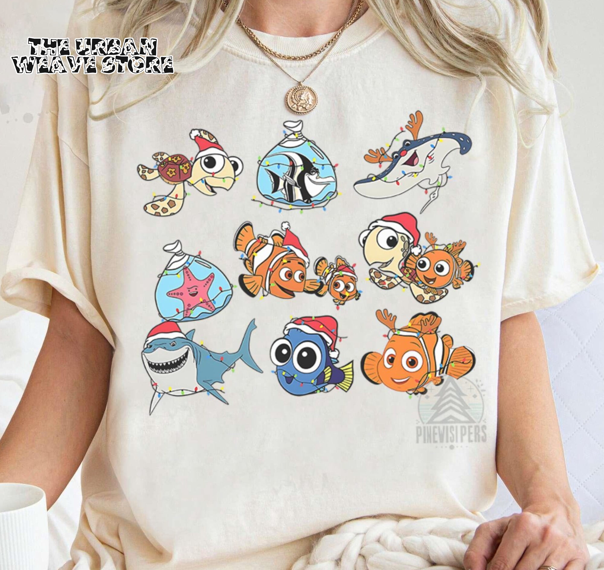 Disney Finding Nemo Characters Christmas Shirt Finding Dory T-shirt ...