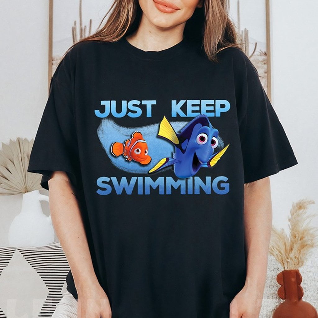 Disney Finding Nemo Just Keep Swimming Funny Nemo And Dory Shirt,Light ...