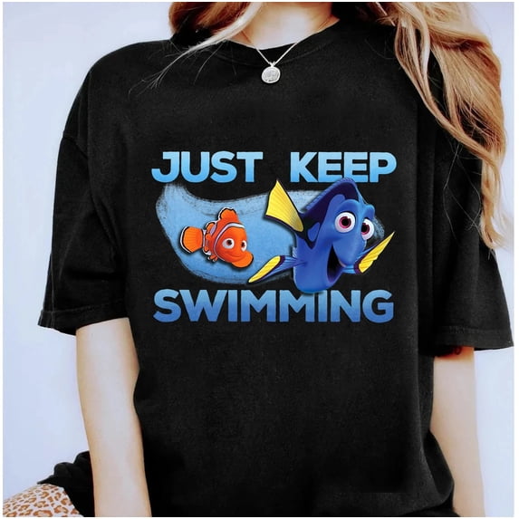 Disney Finding Nemo Just Keep Swimming T-Shirt - Walmart.com